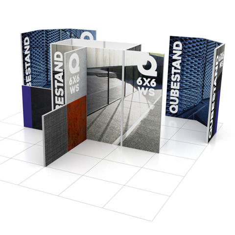 Fair stands with ANGULAR CONNECTING LINKS - Omegasystem